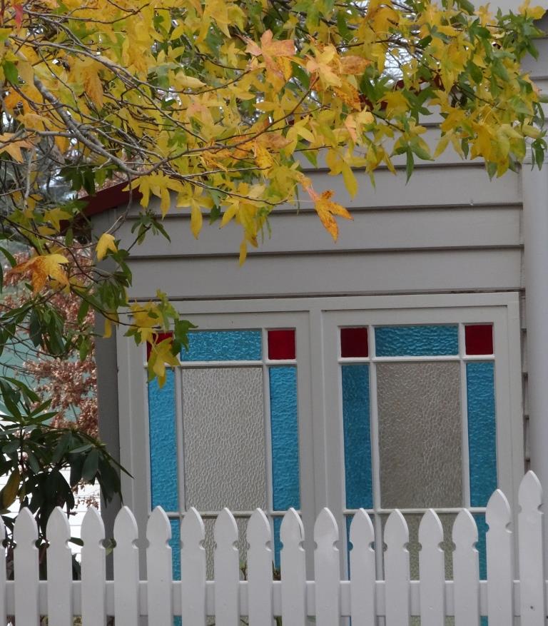 Little jewels; coloured glass windows in my village.